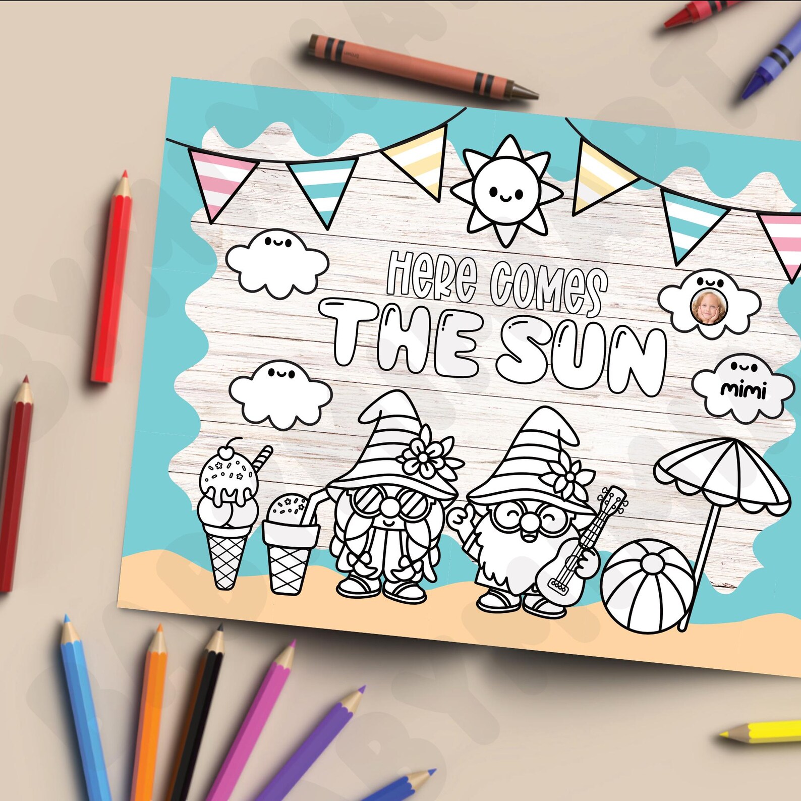 Summer Bulletin Board Kit, Summer Craft Clipart, Summer Door Decoration ...