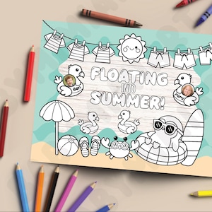 Summer Bulletin Board Kit, Ocean Beach Craft Clipart, Summer Door Decor ...