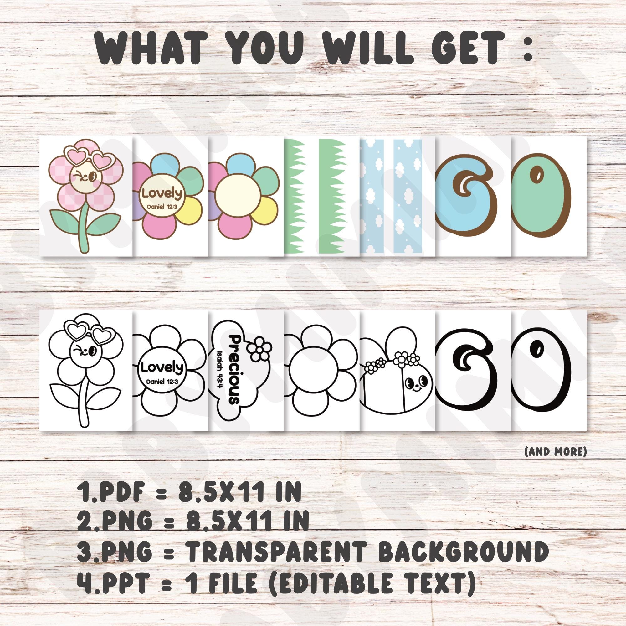 Christian Spring Flower Bulletin Board, God Says You Are, Spring April ...