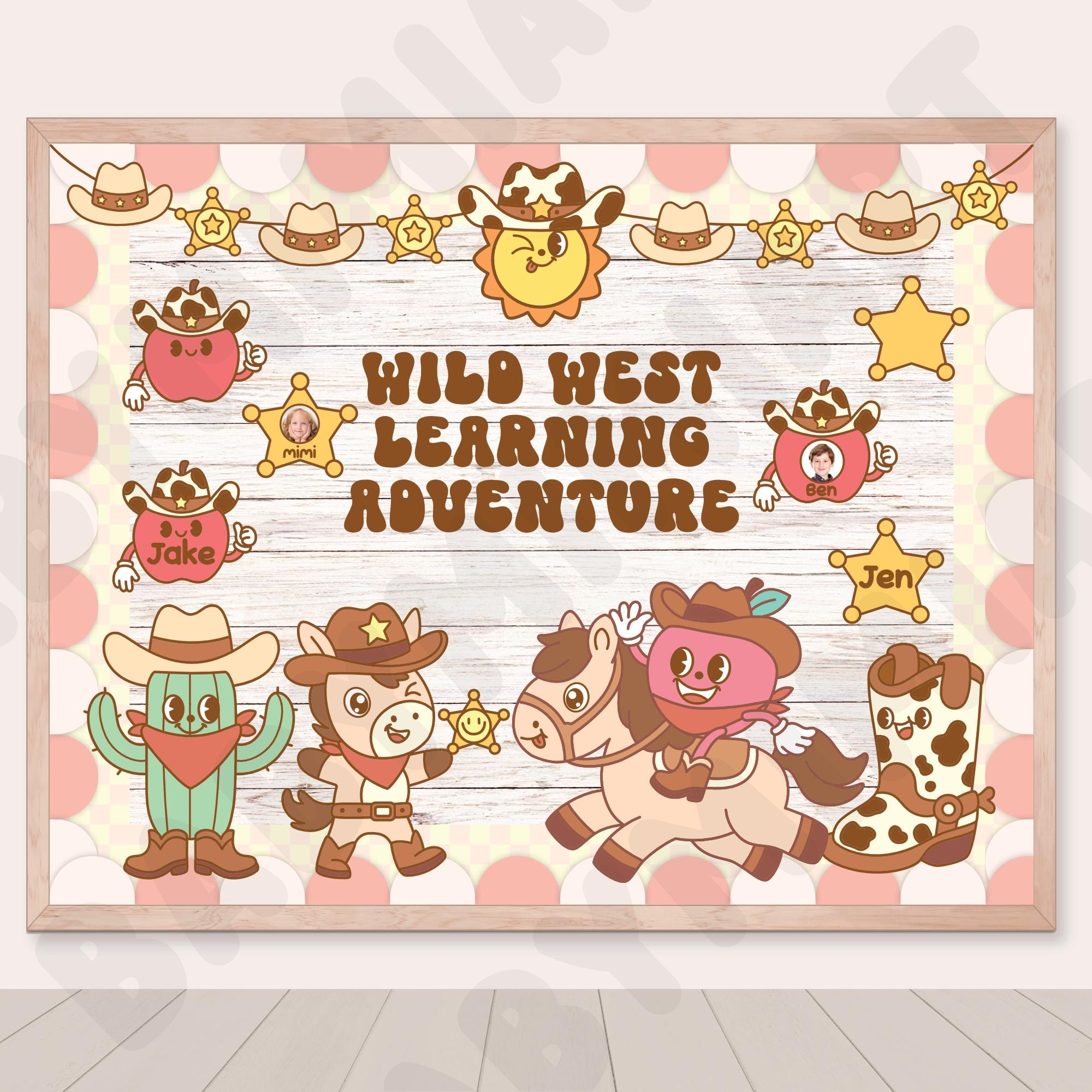 Western Groovy Retro School Bulletin Board, Howdy Saddle up for Success ...