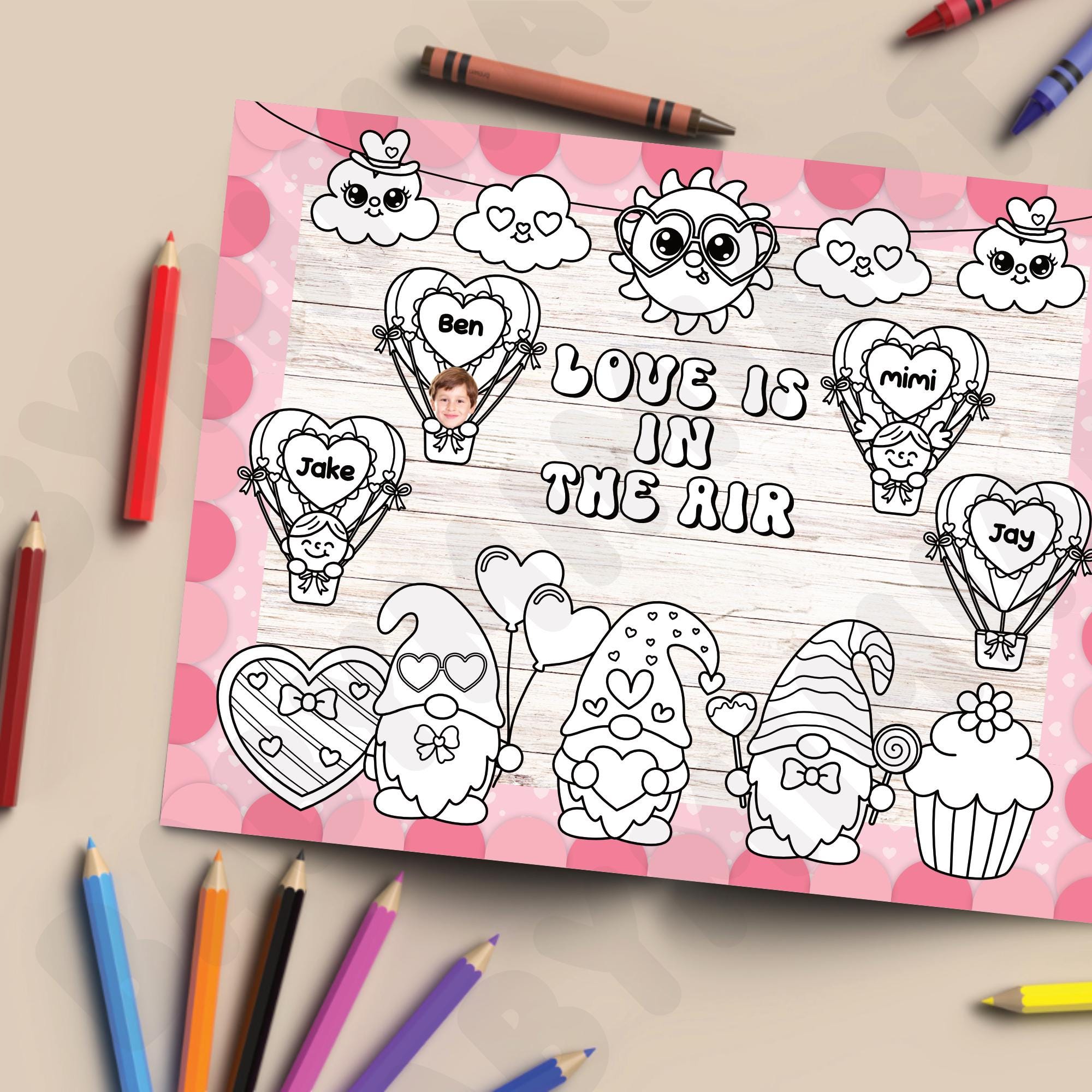 Valentines Day Bulletin Board, Love is in the Air, Valentines Gnome ...