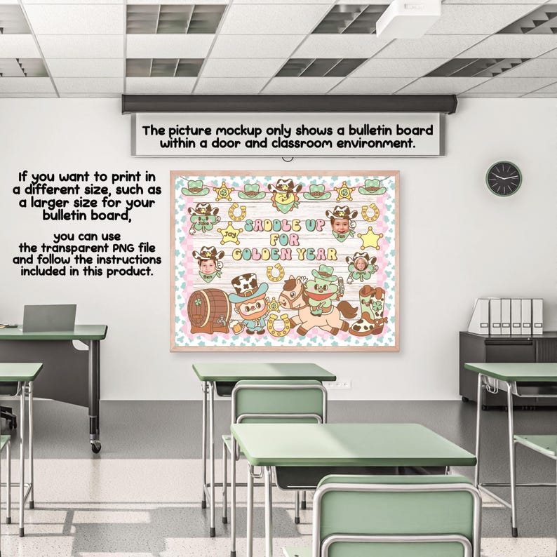 Western Groovy Retro St Patricks Day Bulletin Board, Saddle up for ...