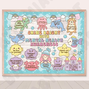 Summer Mental Health Bulletin Board, May Ocean Under the Sea Wellness ...