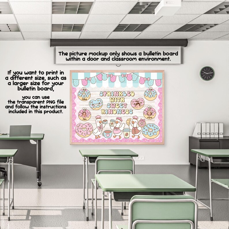 Silly Goose Donut Bulletin Board, Pastel Back to School August ...