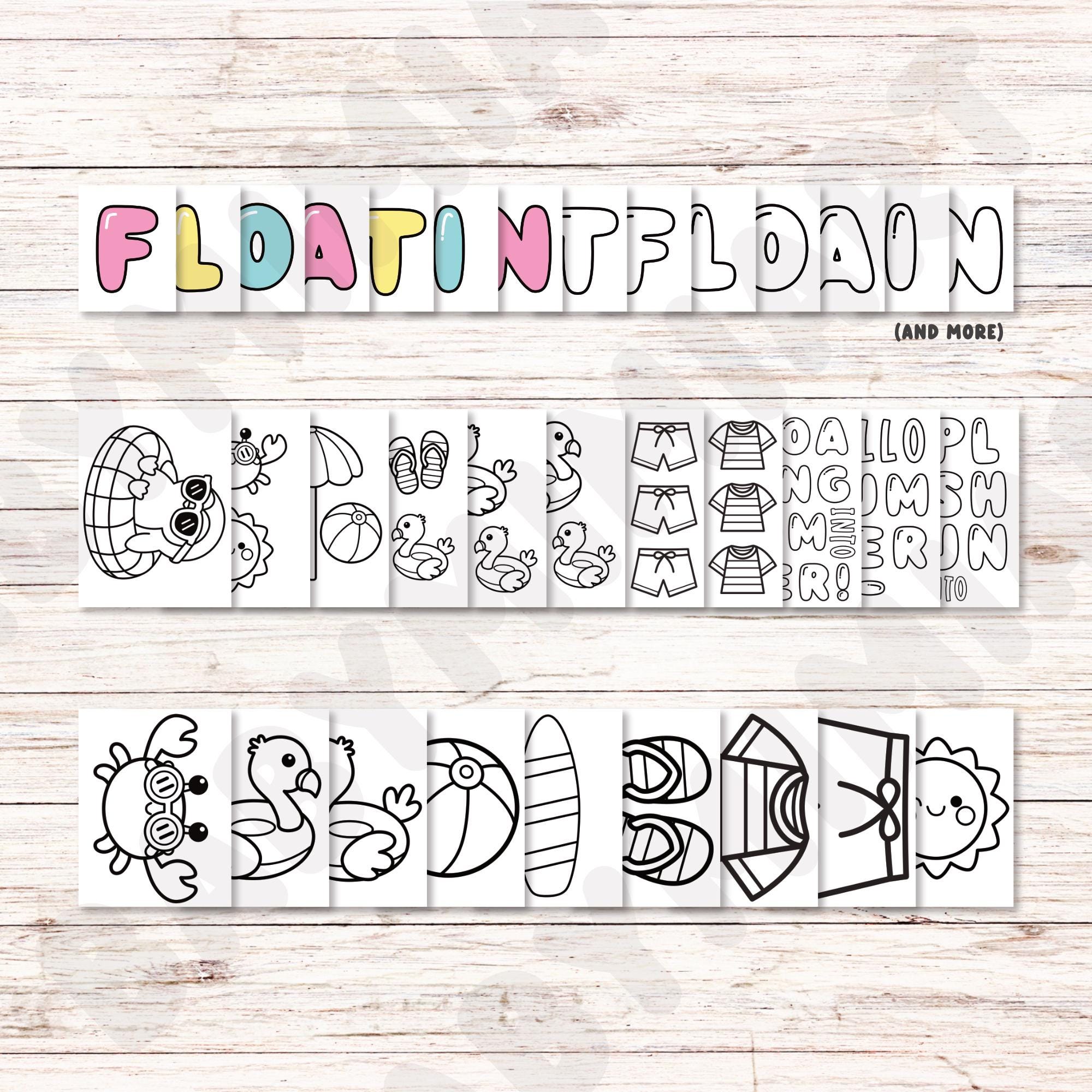 Summer Bulletin Board Kit, Ocean Beach Craft Clipart, Summer Door Decor ...