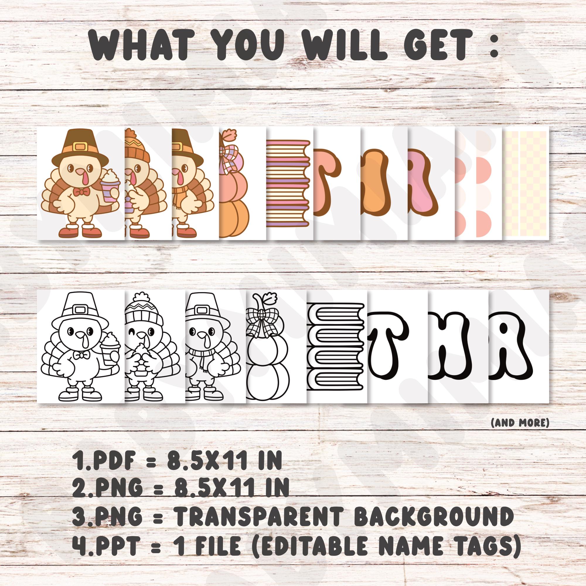 Groovy Retro Thanksgiving Bulletin Board Kit, Thankful My Little ...