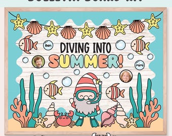 Summer Bulletin Board Kit, Ocean Craft Clipart, Nautical Door ...