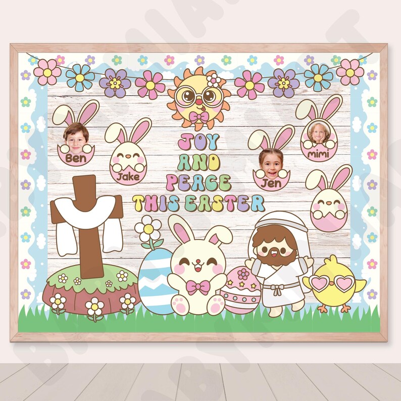 Christian Religious Resurrection Easter Bulletin Board, He is Risen ...