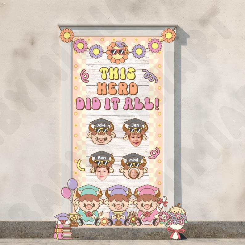 Graduation End of Year Bulletin Board, This Heard Did It All, Summer ...