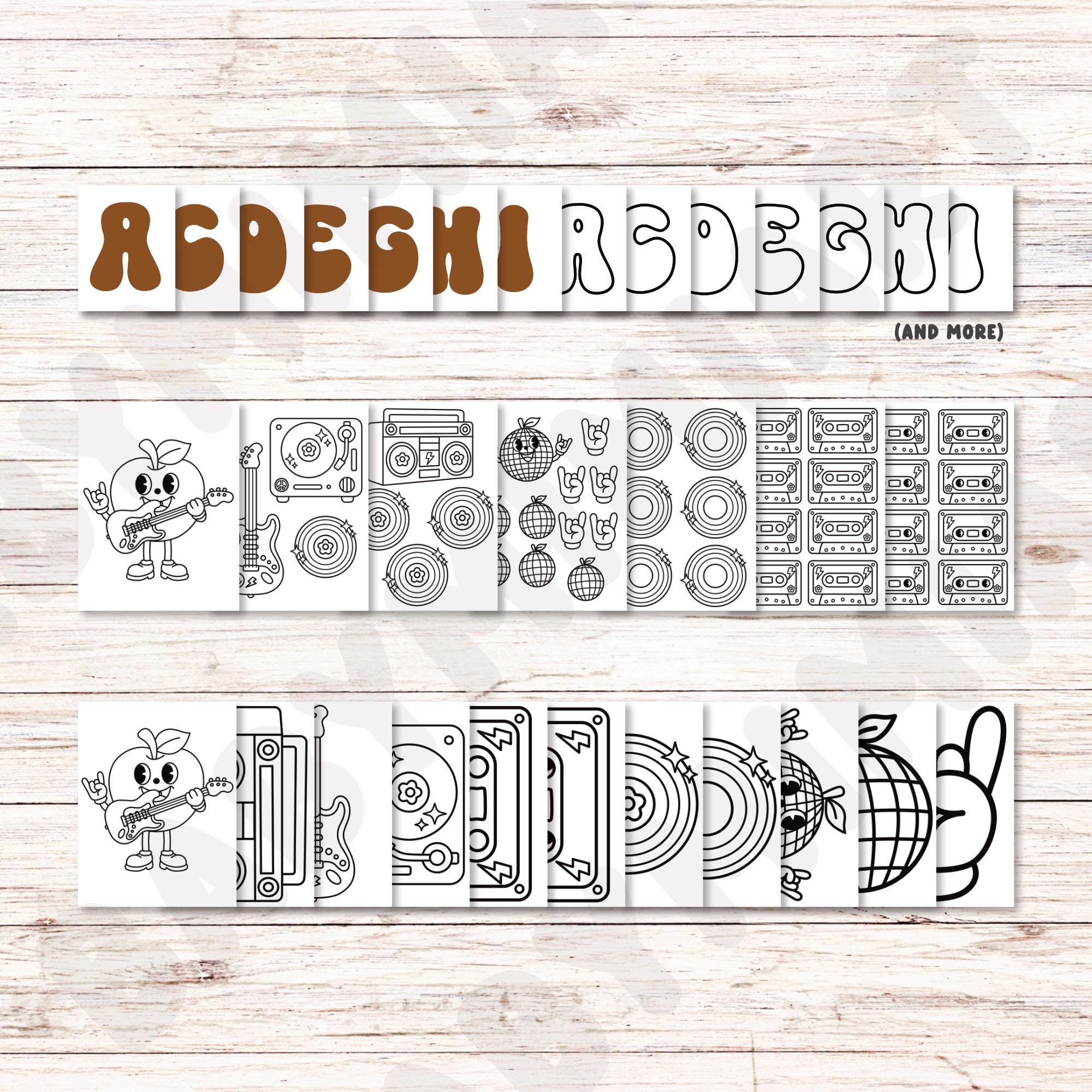 Groovy Retro School Bulletin Board Kit, Rock and Roll Clipart, Groovy ...