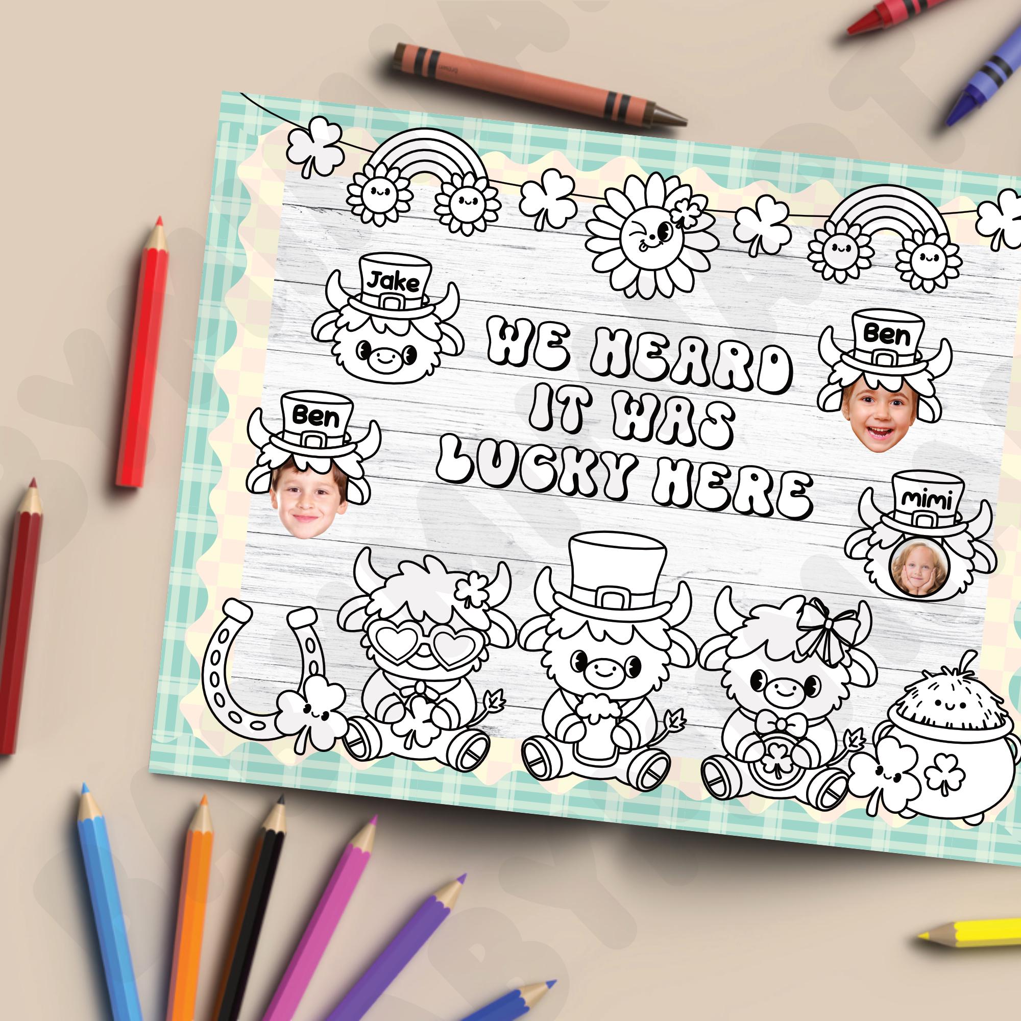 Groovy Retro St Patricks Day Bulletin Board, We Heard It Was Lucky Here ...