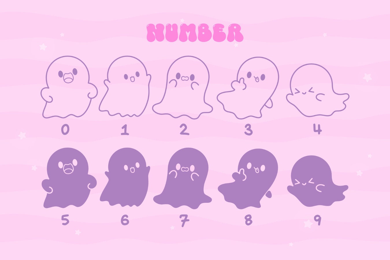 Kawaii Ghost Font, Pastel Goth Font, Creepy Cute Font, Halloween Goovy ...