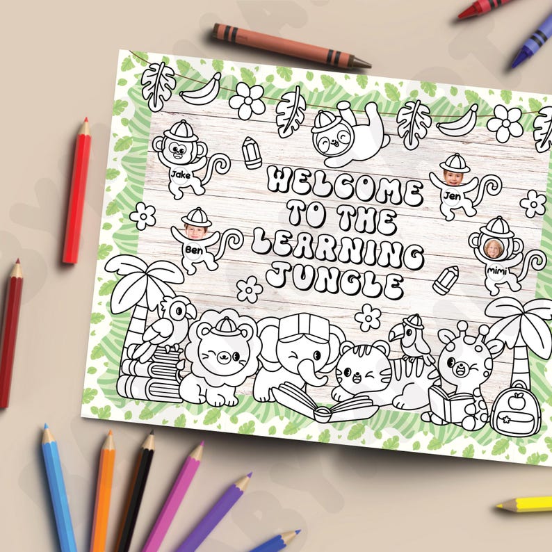 Back to School Jungle Bulletin Board, Welcome to the Jungle, August ...