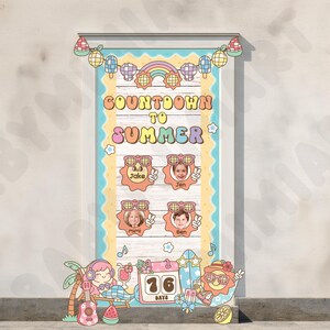 Groovy Retro Countdown to Summer Bulletin Board, May June End of Year ...