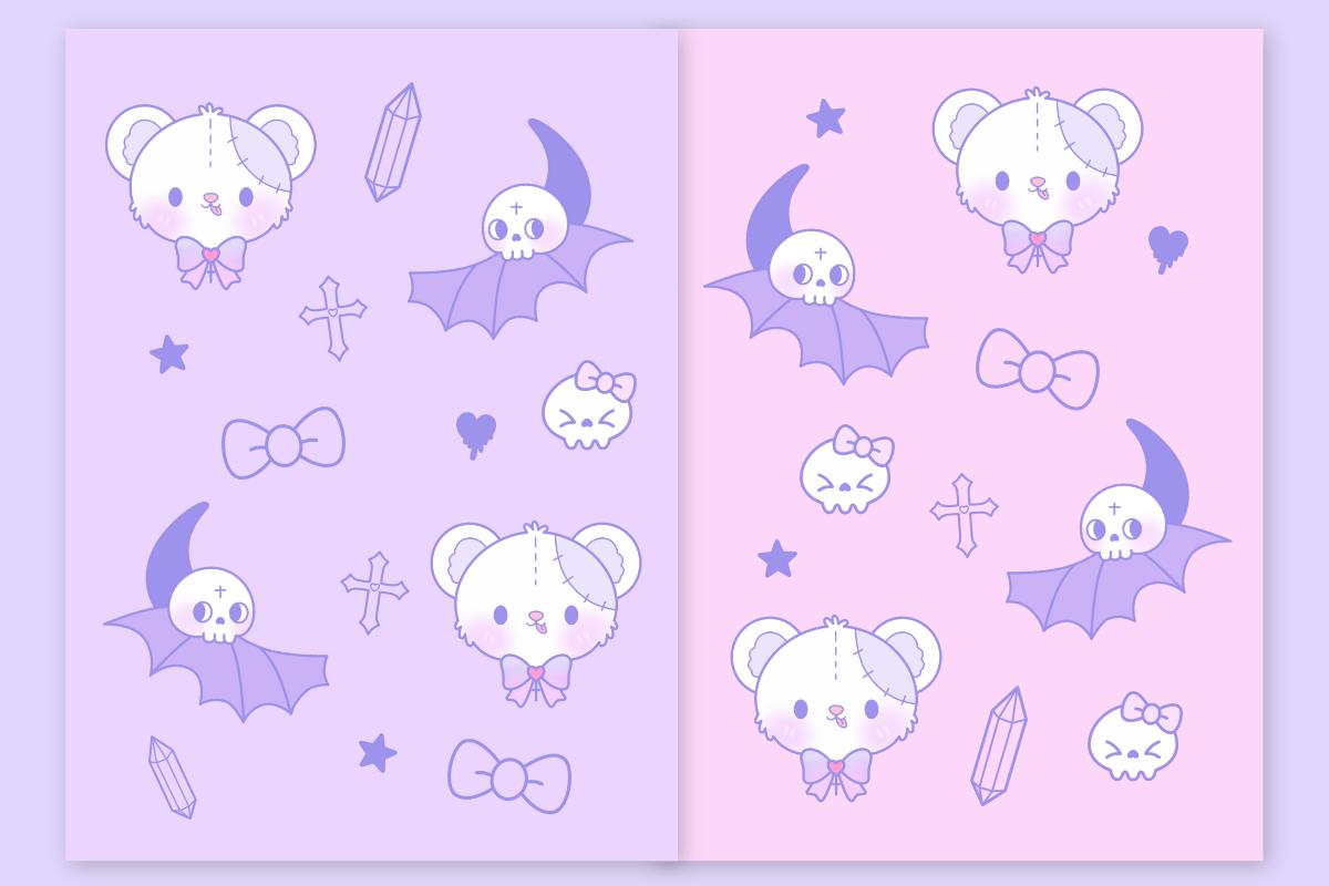 120 Creepy Kawaii Dripping Letter Procreate Stamps, Alphabet Procreate ...