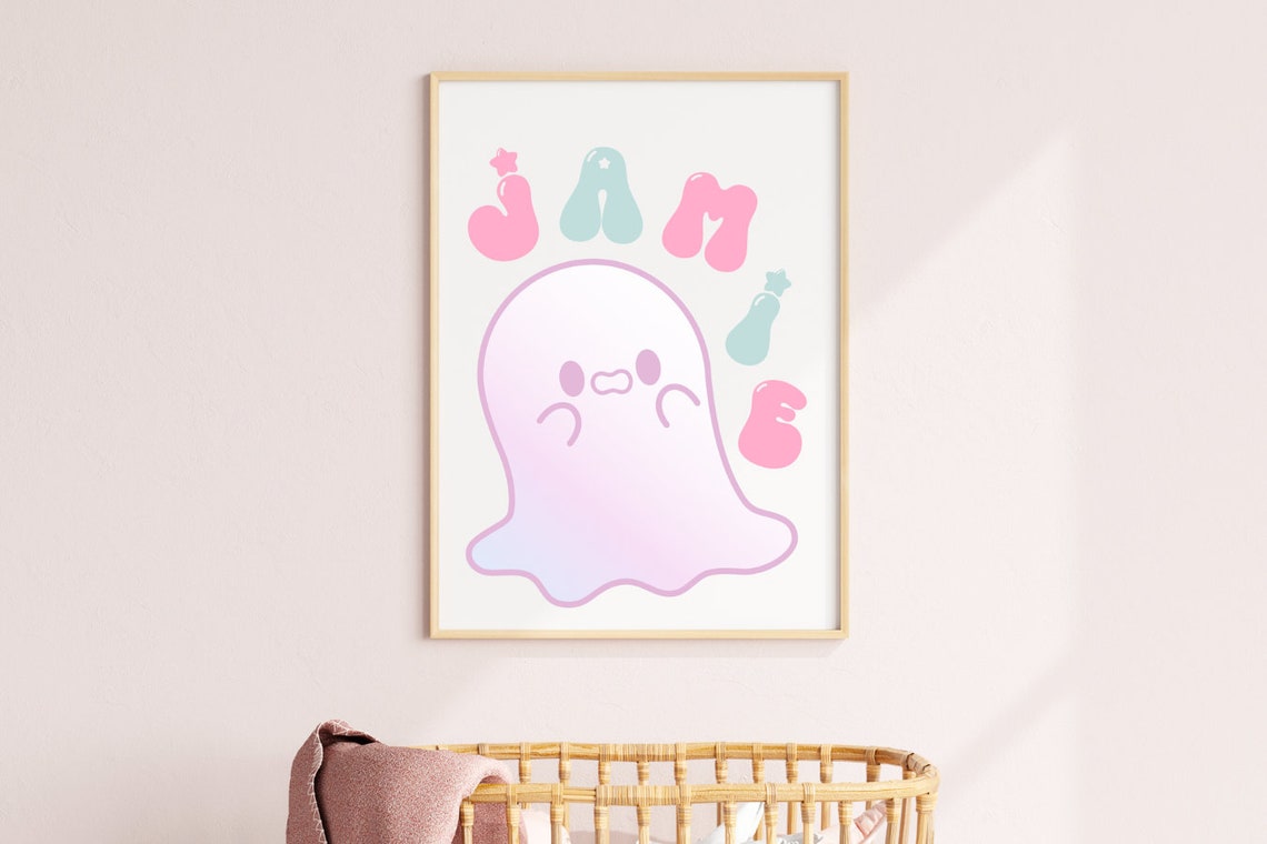 Kawaii Ghost Font, Pastel Goth Font, Creepy Cute Font, Halloween Goovy ...