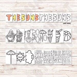 Summer Bulletin Board Kit, Summer Craft Clipart, Summer Door Decoration ...