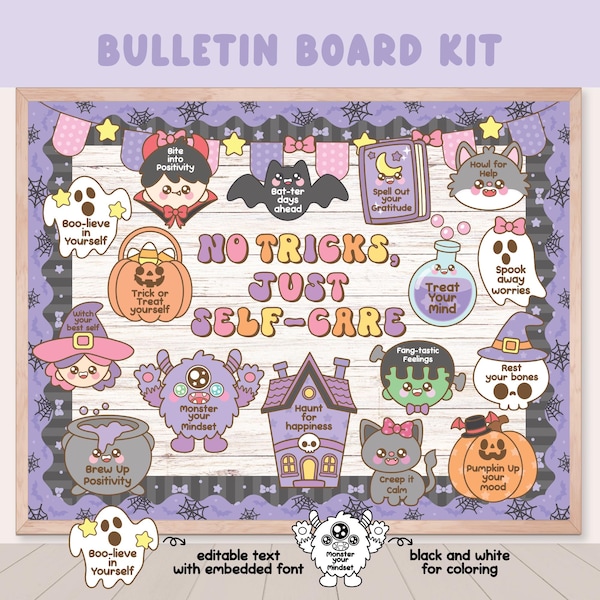 Halloween Health Bulletin Board - Etsy