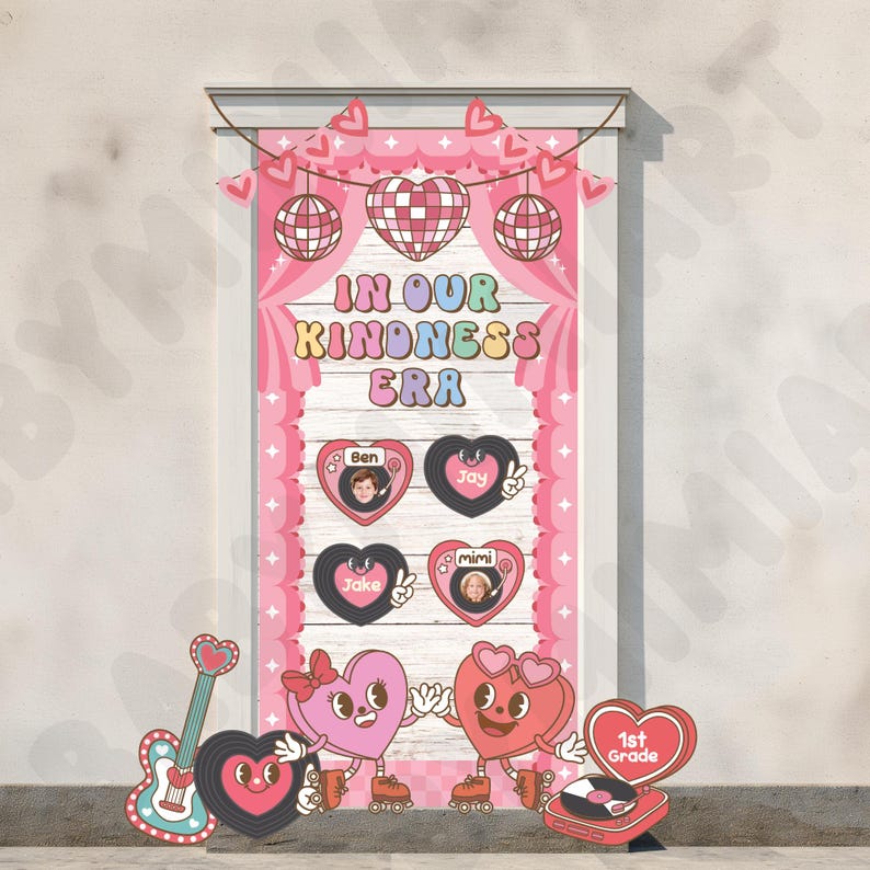 Groovy Retro Valentines Day Kindness Bulletin Board, in Our Kindness ...