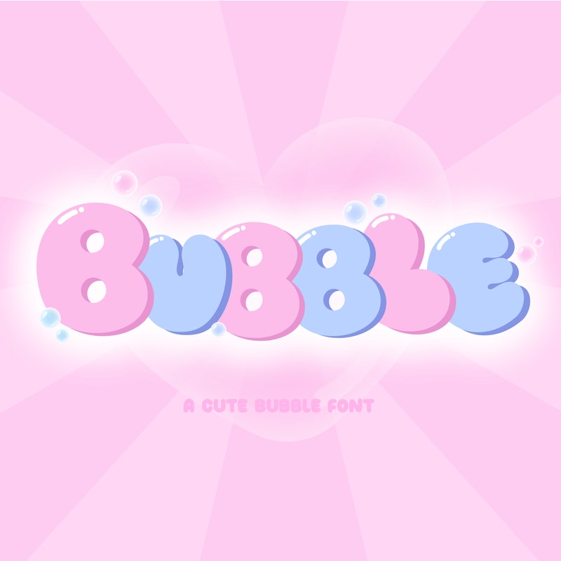 Bubble Letter Font - Etsy