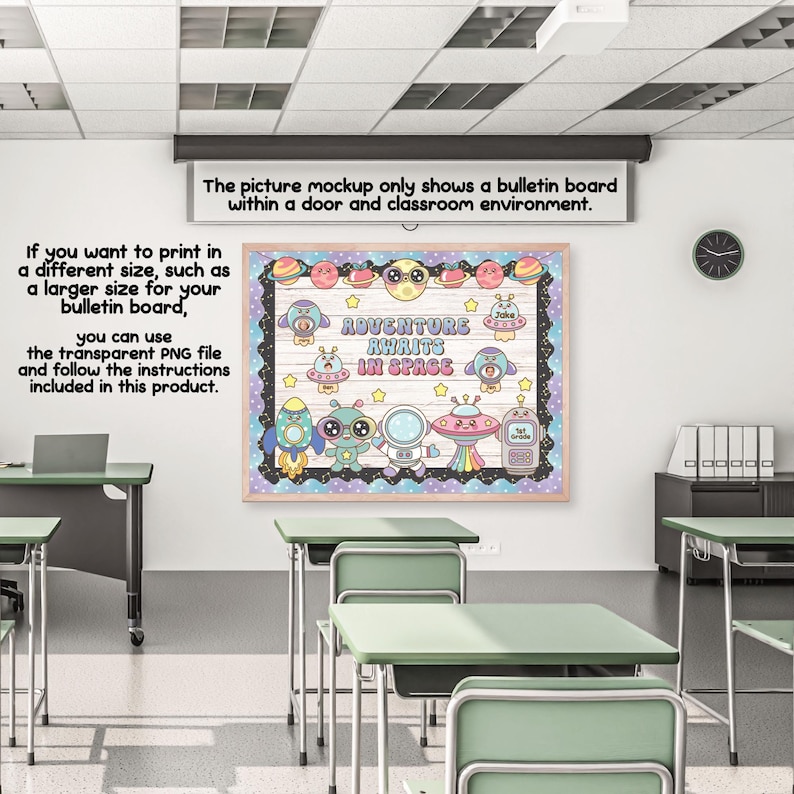 Outer Space Bulletin Board, Out of This World, August Classroom Door ...