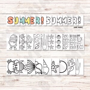 Summer Bulletin Board Kit, Ocean Craft Clipart, Summer Door Decoration ...
