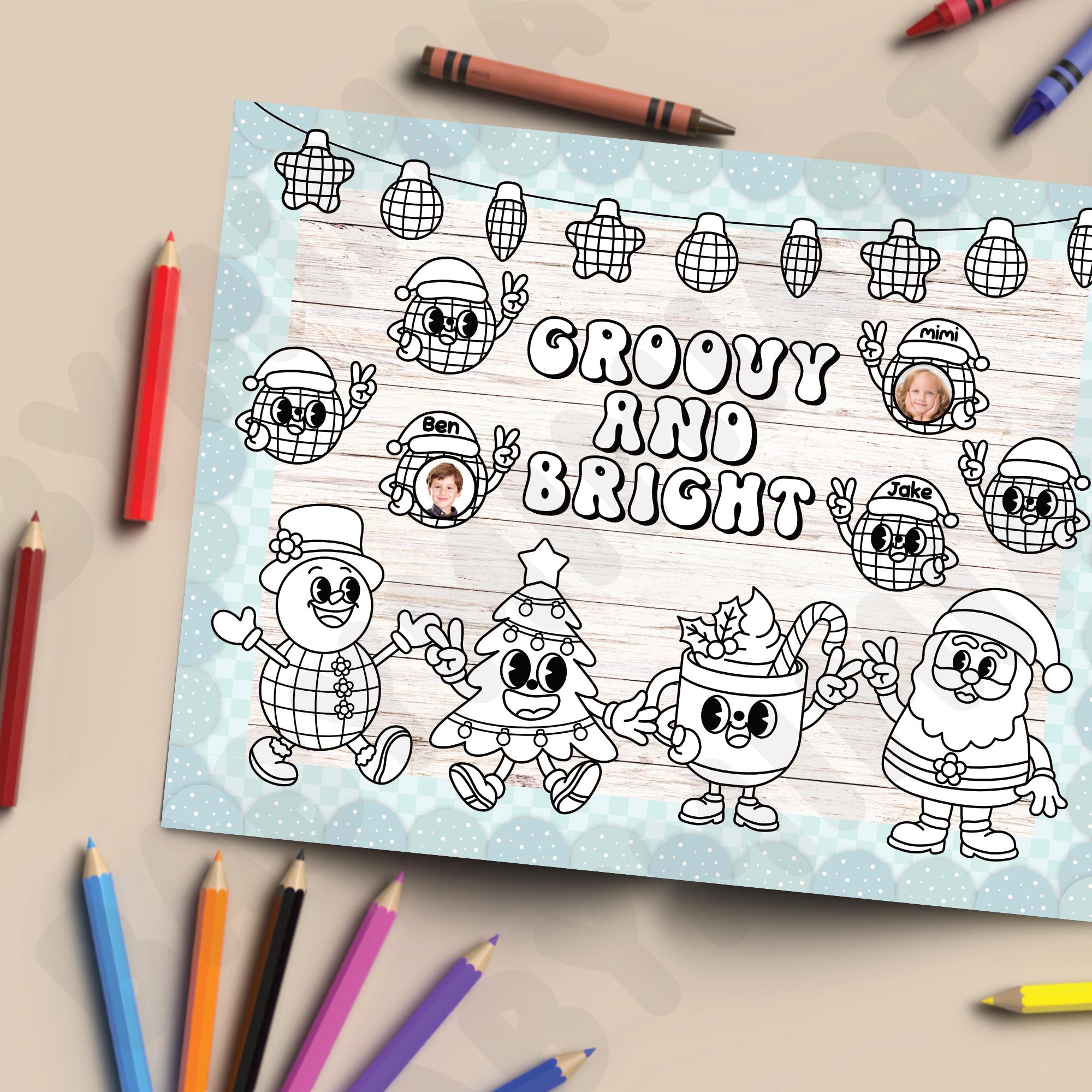 Groovy Retro Christmas Bulletin Board Kit, Groovy and Bright Disco Ball ...