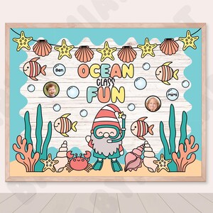 Summer Bulletin Board Kit, Ocean Craft Clipart, Summer Door Decoration ...