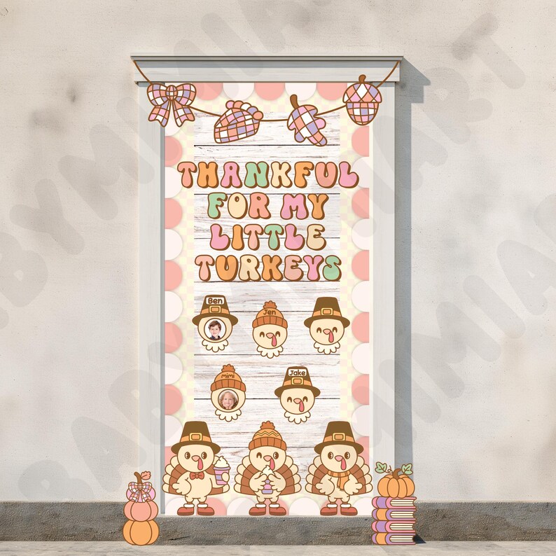 Groovy Retro Thanksgiving Bulletin Board Kit, Thankful My Little ...