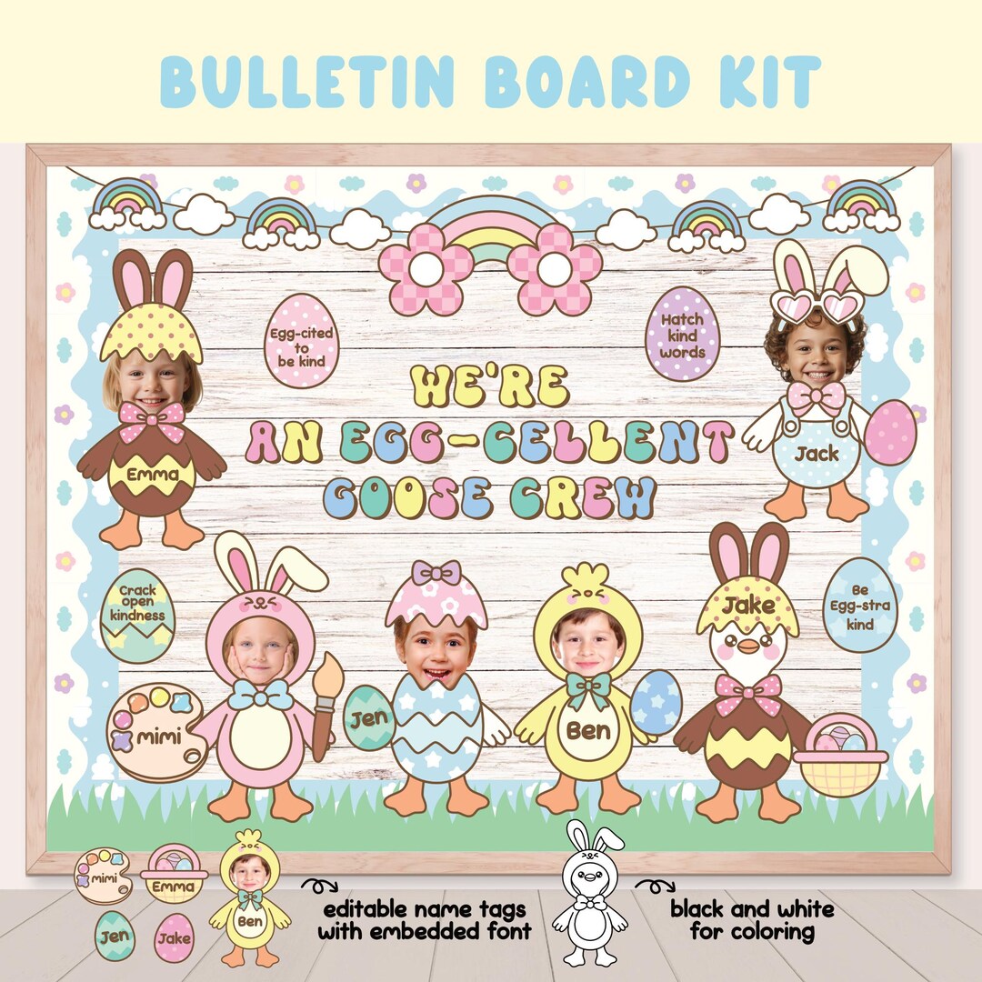 Easter Spring Silly Goose Photo Craft Diy Bulletin Board Kit: April ...