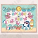 Summer Bulletin Board Kit, Ocean Beach Craft Clipart, Summer Door Decor ...