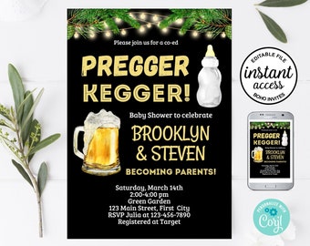 Pregger Kegger / Boy / Girl / Baby / Shower / Co-ed / Gender | Etsy