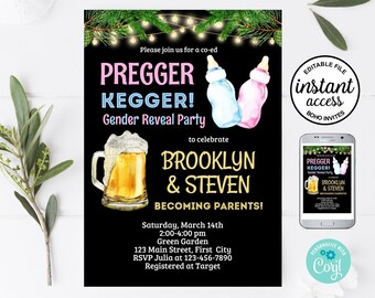 Pregger Kegger / Boy / Girl / Baby / Shower / Co-ed / Gender | Etsy
