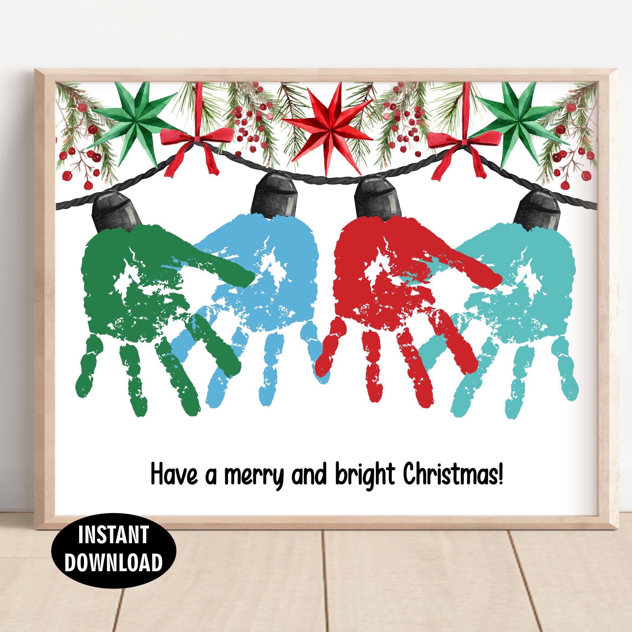 2025 Christmas Handprint Art Bundle / Holiday Handprint Craft / Winter ...