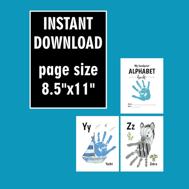 26 A to Z ABC Alphabet Handprint / Bundle Letters Craft Art Phonic Book ...