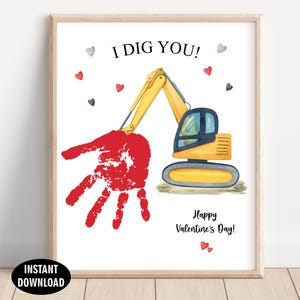 Valentine's Day Handprint Art Bundle / Valentine Handprint Craft / Back ...
