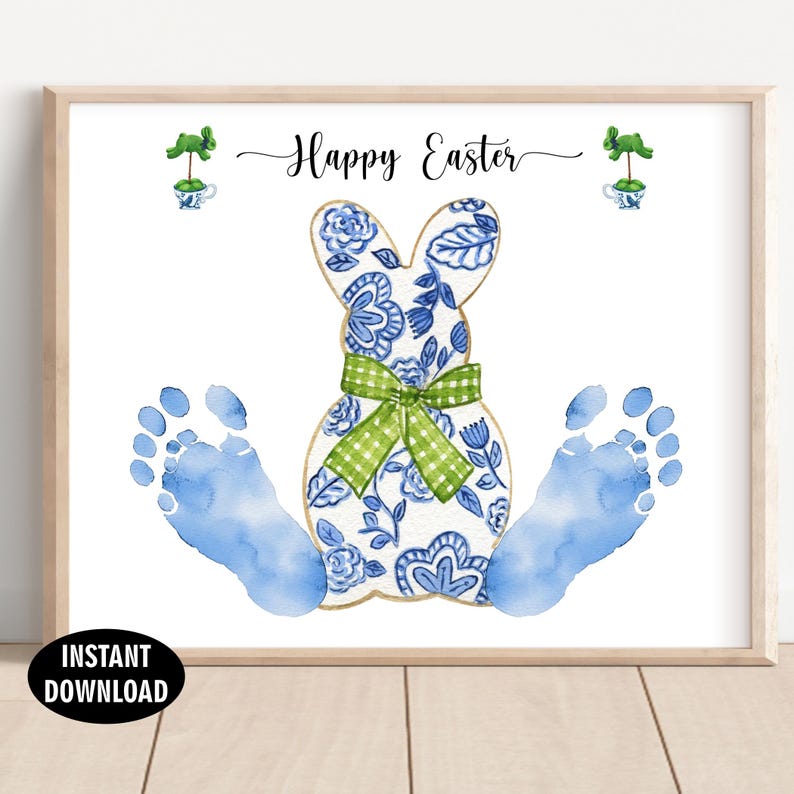 Bundle Footprint Handprint Easter / Craft / Wall Art / Spring Handprint ...