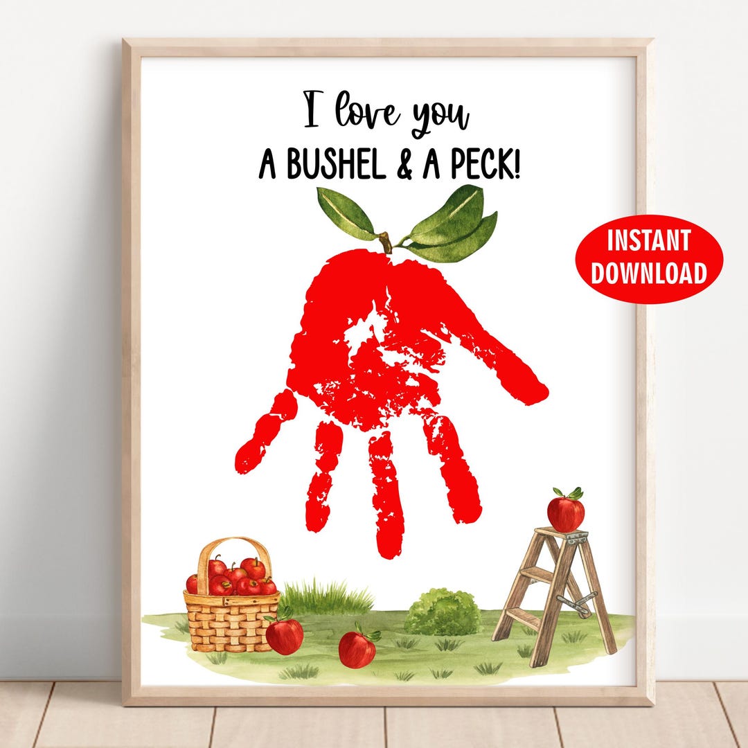 Apple / Fall / Handprint / Autumn / Footprint / DIY Art Craft ...
