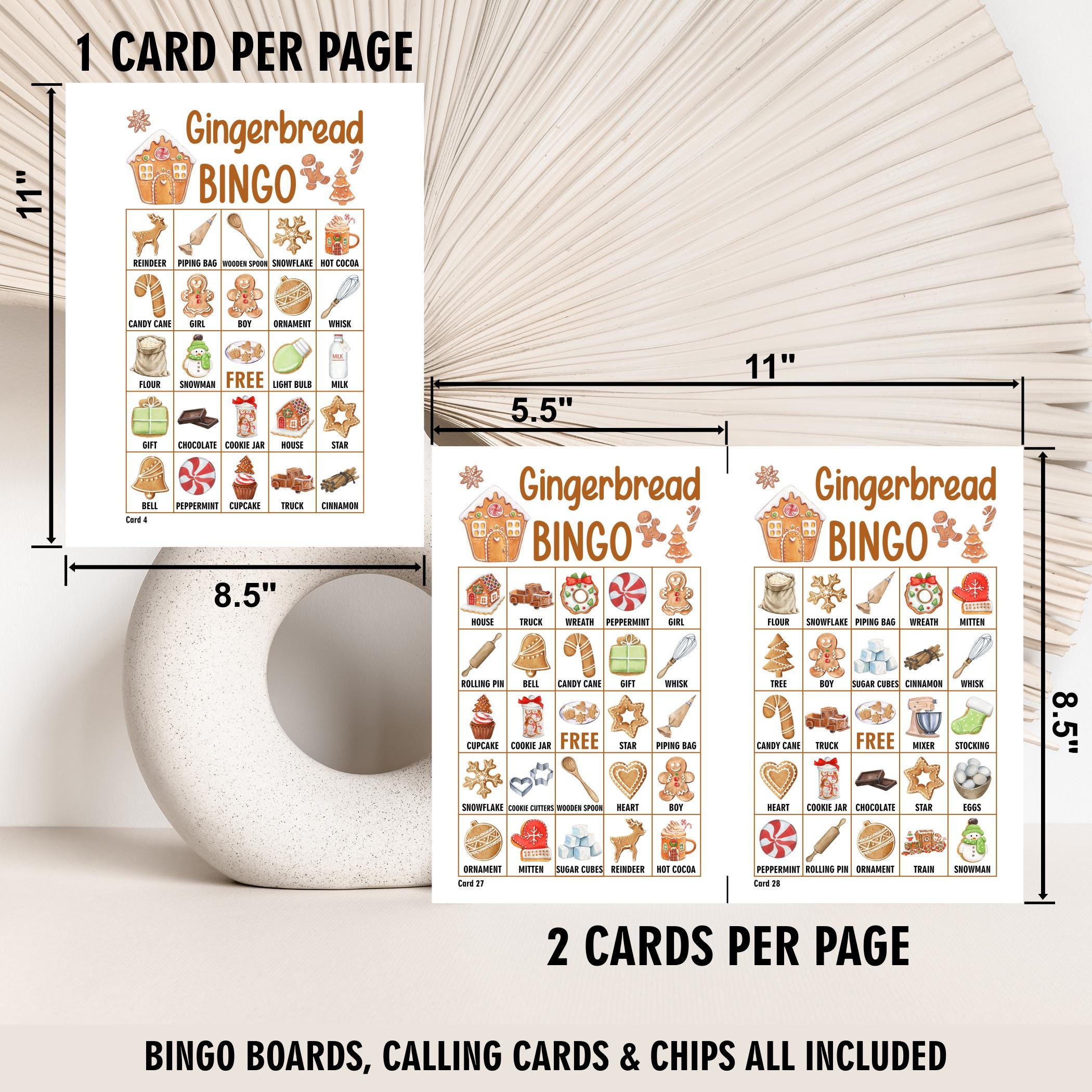 Gingerbread Bingo / Prefilled / 60 DIGITAL FILES Bingo Boards ...