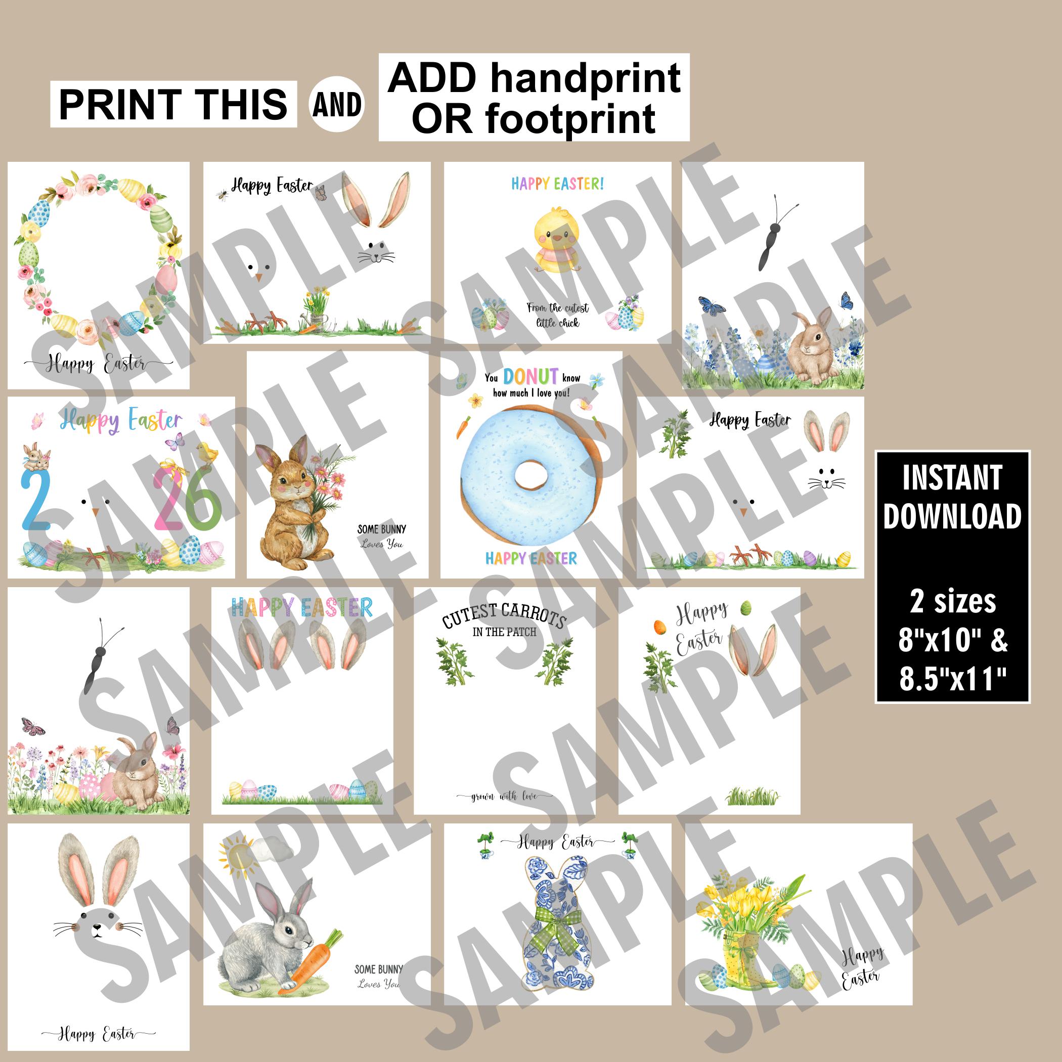 Bundle Footprint Handprint Easter / Craft / Wall Art / Spring Handprint ...