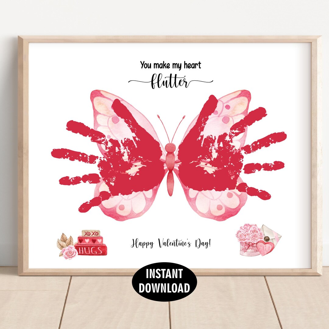 Butterfly Handprint / Valentine's Day / Baby Handprint / Preschool ...