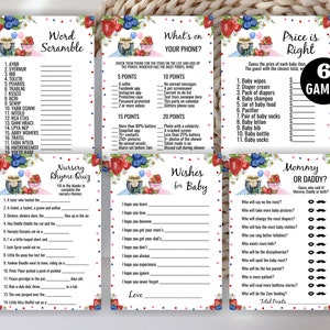 Berry Sweet / Blueberry Strawberry Gender Reveal Baby Shower Invitation ...