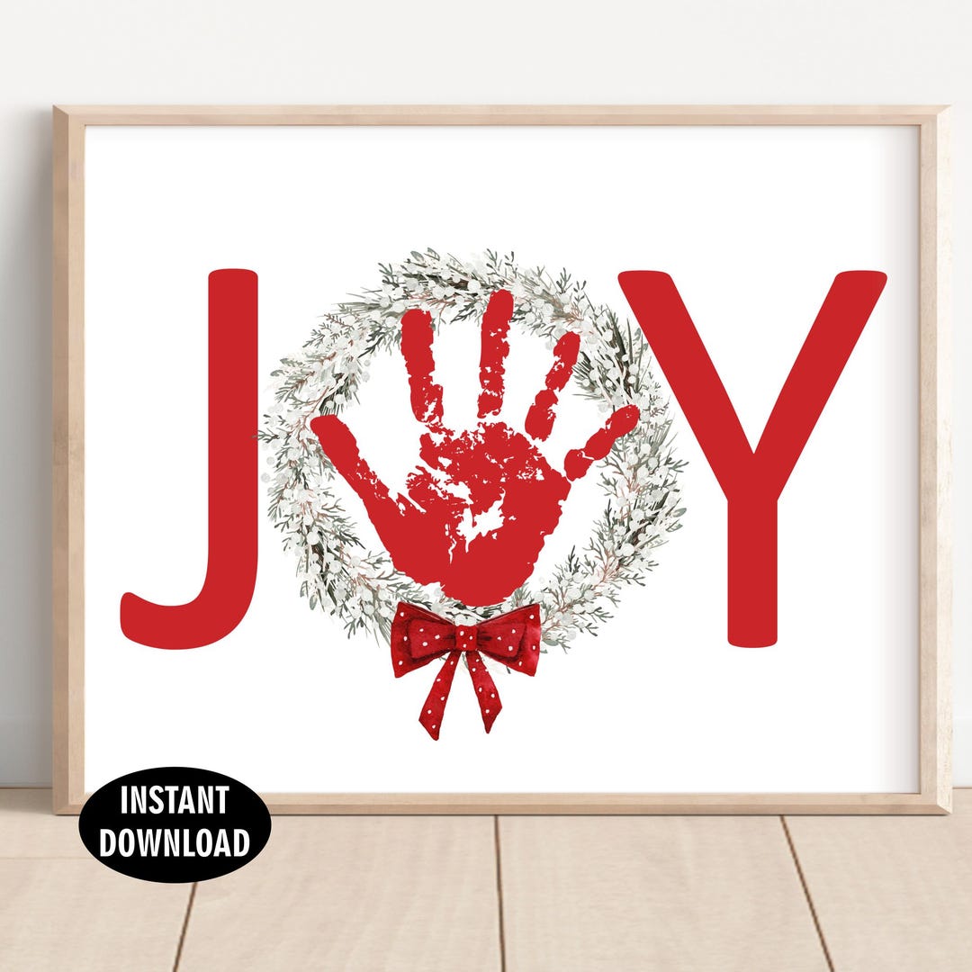 Joy Handprint / Christmas Handprint Craft / Christmas Preschool Craft ...