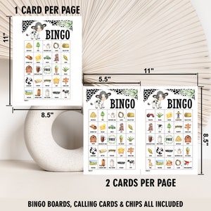 Prefilled / Cow / Bingo Cards / 50 Files / Farm Animals / Birthday Baby ...