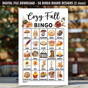 Pumpkin / Bingo Game / Prefilled / 50 DIGITAL FILES / Bingo Boards ...