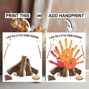 Bonfire Handprint / S'mores / Camping / Fall / Craft / Art / Kids ...