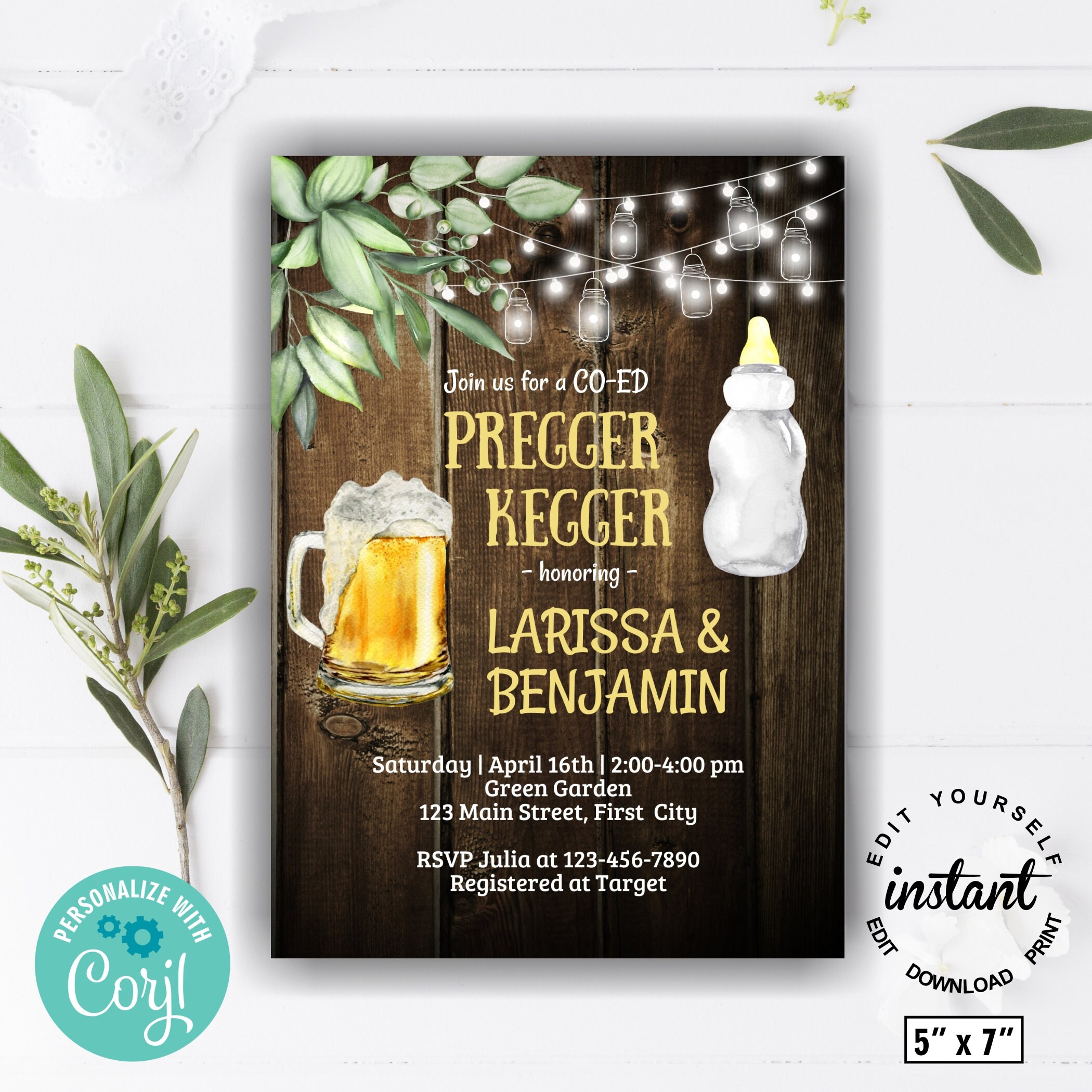 Pregger Kegger / Boy / Girl / Baby / Shower / Co-ed / Gender | Etsy