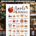 Apple / Bingo Game / Prefilled / 50 DIGITAL FILES / Bingo Boards ...