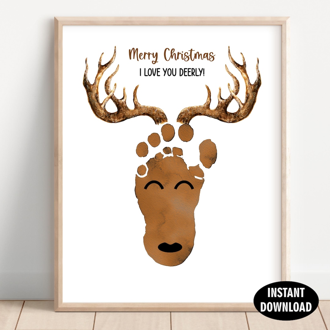 Antler Reindeer Handprint / Christmas Handprint Craft / Deer ...