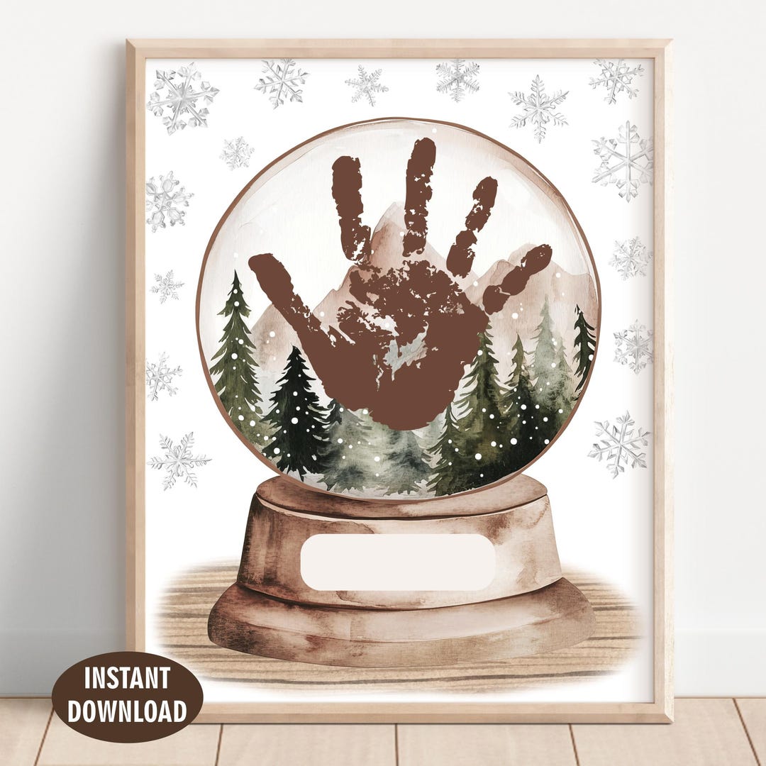 Snow Globe | Christmas Handprint Craft | Christmas Preschool Craft ...